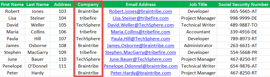 Docs Excel Reference Column Mapping